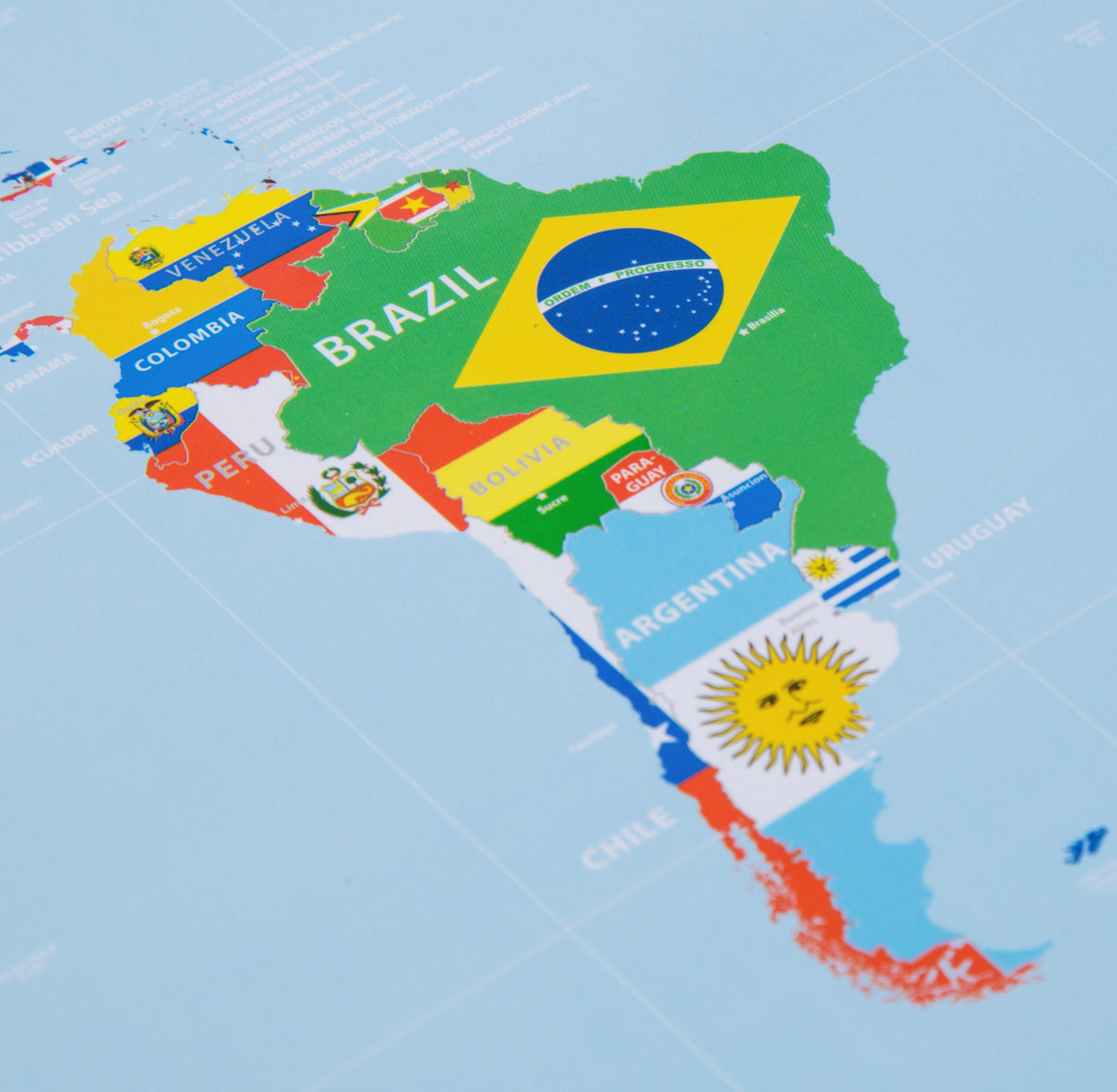 Scratch-off World Map with Flags (68 x 48 cm) – DMap factory – DMap Factory