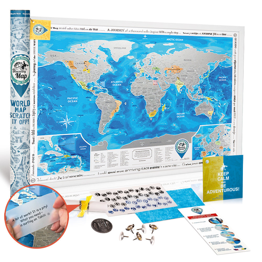 DMap Factory Scratch-off Maps for Your Travel Adventures