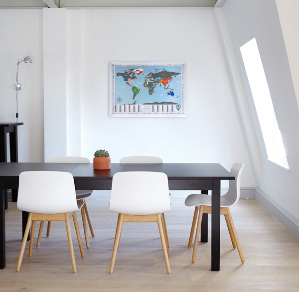 Scratch-off World Map with Flags (68 x 48 cm) – DMap factory – DMap Factory