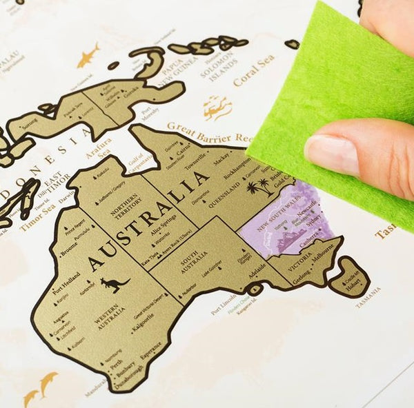 Scratch-off World Map Gold (88 x 62 cm) – DMap factory – DMap Factory